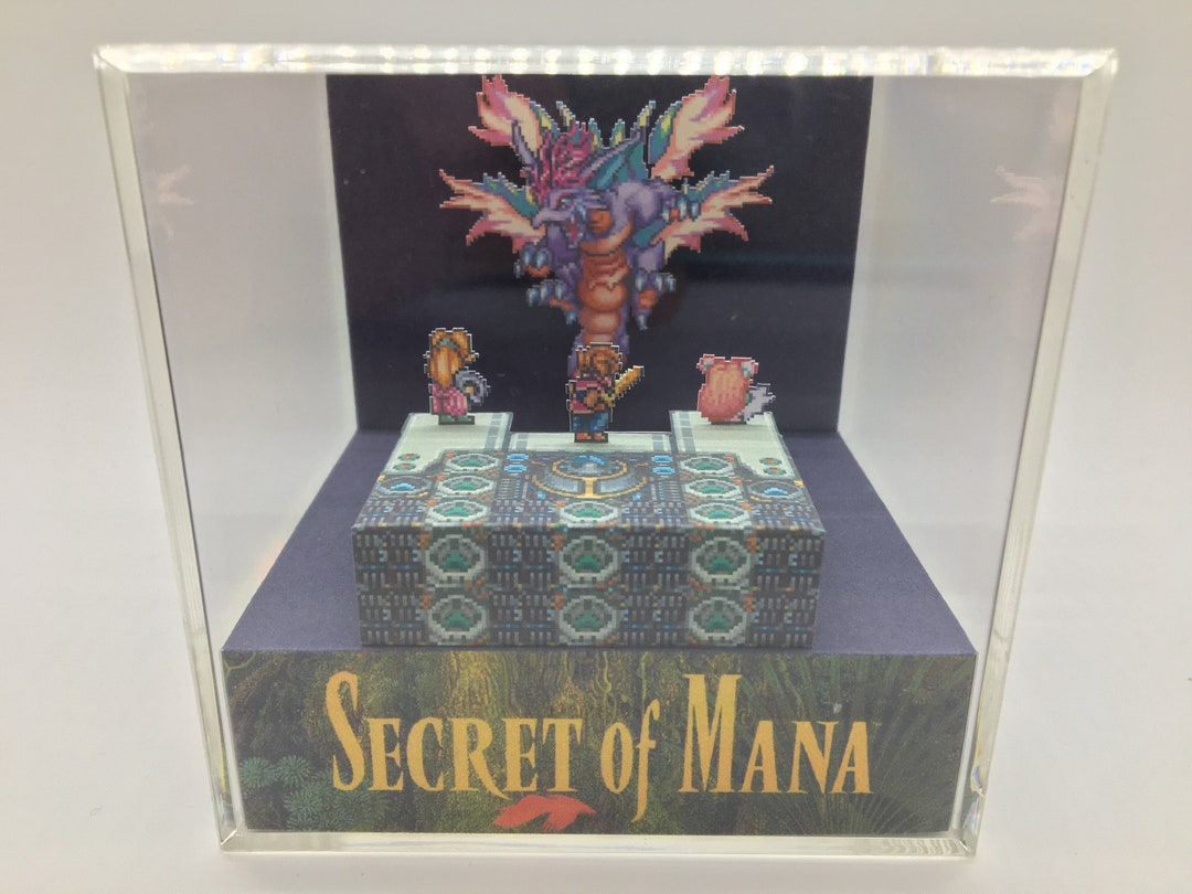 Secret of Mana Final Boss Fight With the Mana Beast Shadow Box Diorama ...