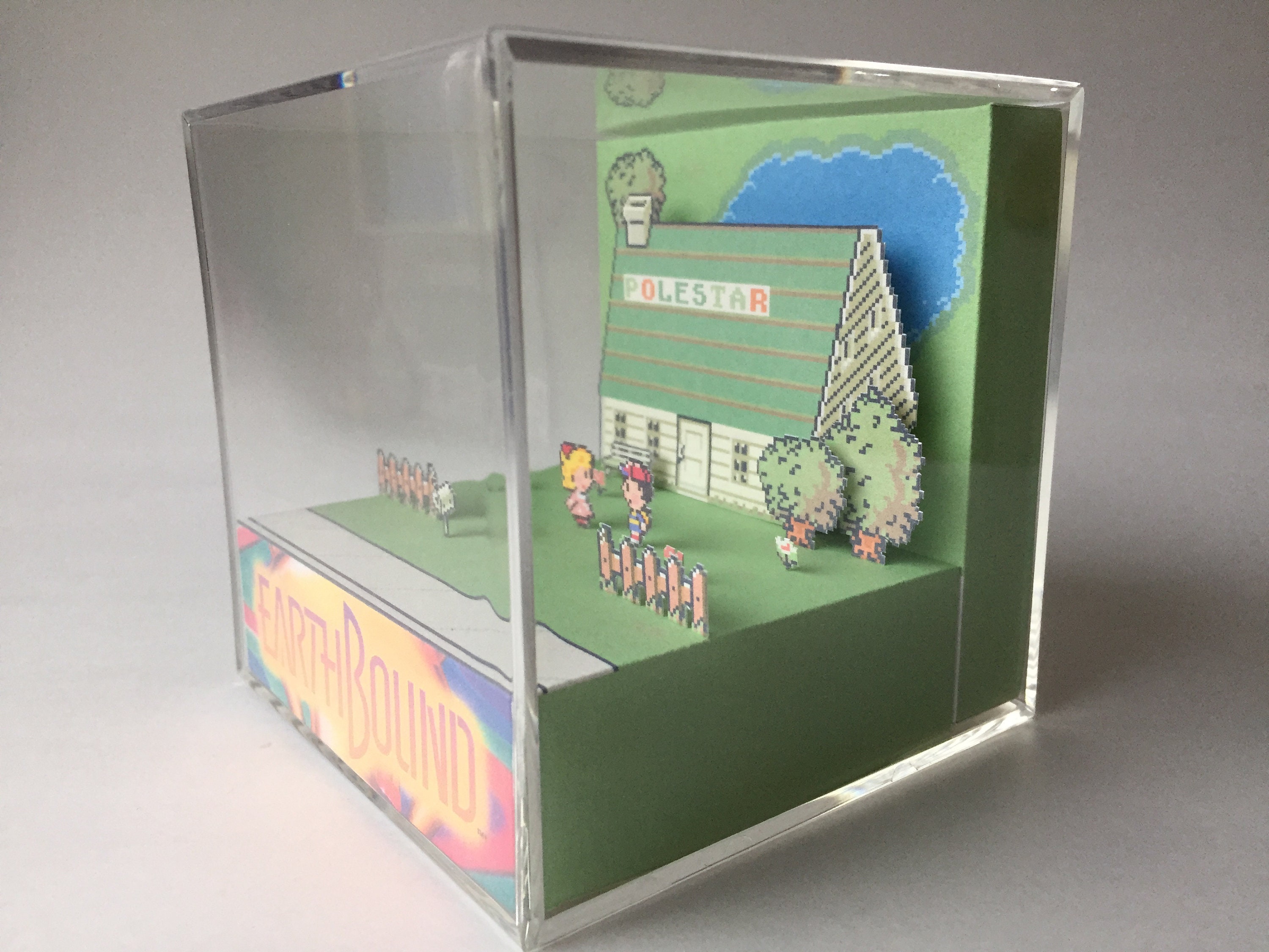 Earthbound Ness and Paula Saying Goodbye Shadow Box Diorama | Etsy