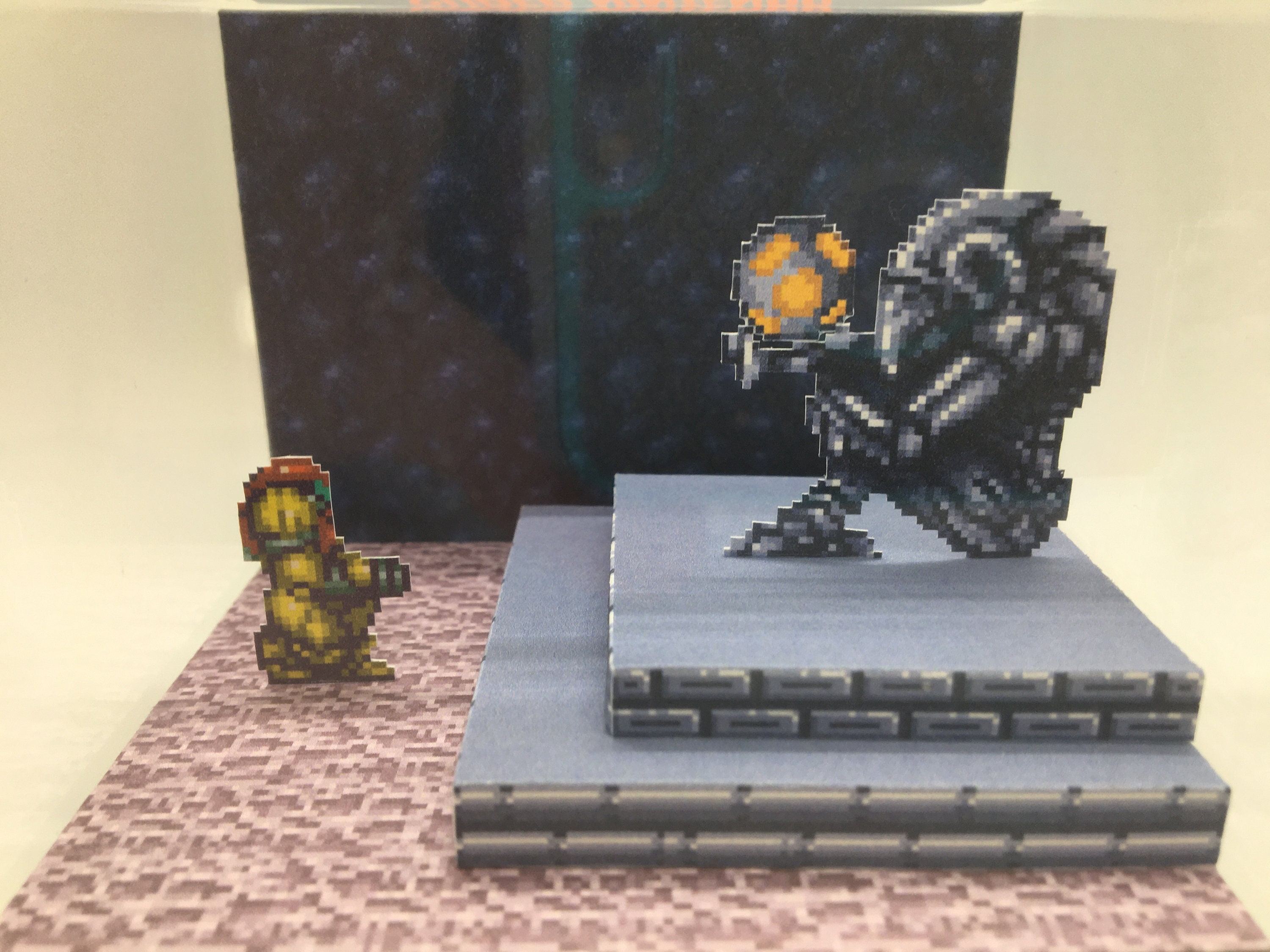 Super Metroid Samus Finds a Chozo Statue Shadow Box Diorama | Etsy