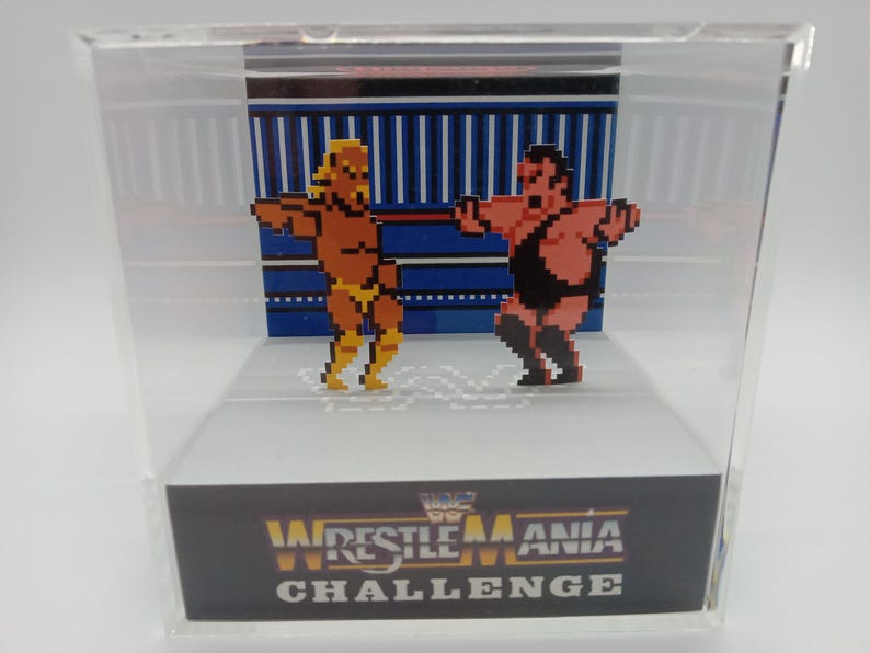 WWF Wrestlemania Challenge Hulk Hogan Vs. Andre the Giant Shadow Box ...