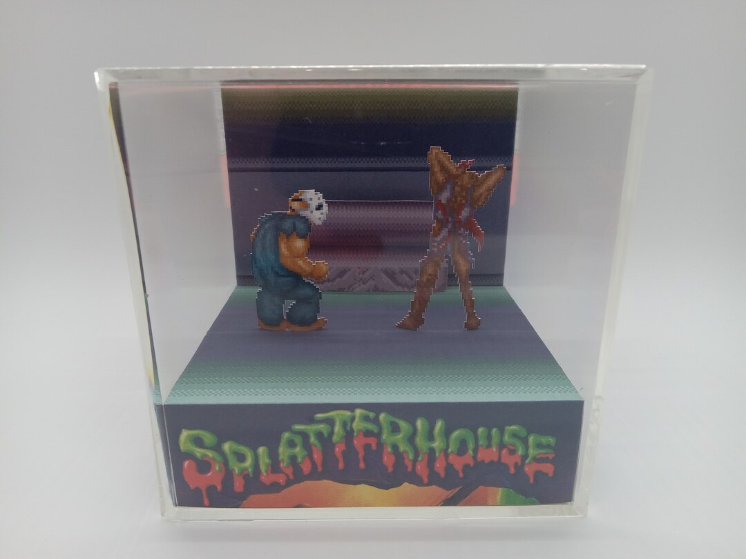 Splatterhouse Turbografx 16 Genesis Shadow Box Diorama Cube - Etsy