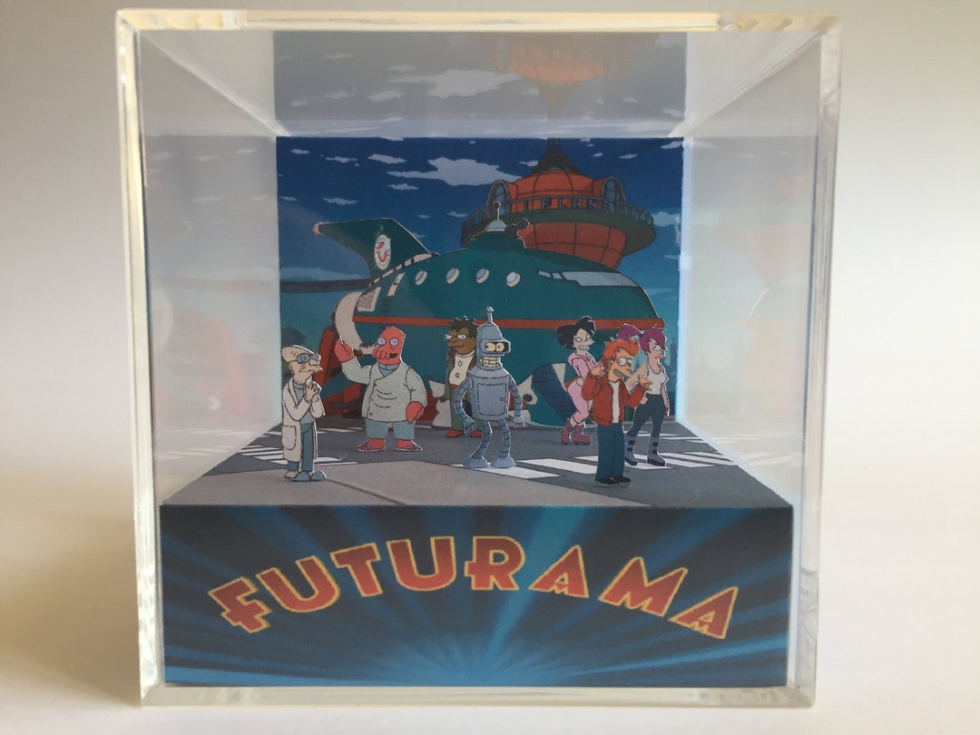 Futurama and the Planet Express Crew Shadow Box Diorama Art - Etsy
