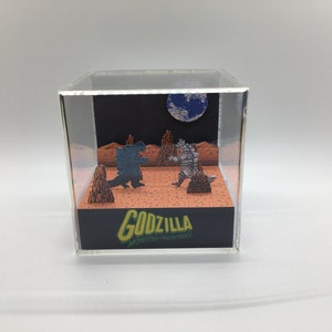 Godzilla King of the Monsters Vs. Mechagodzilla Shadow Box Diorama Cube ...