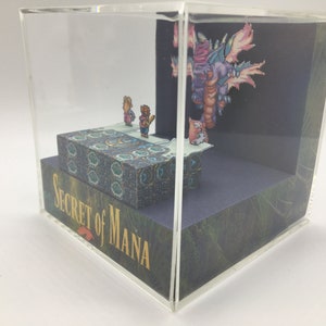 Secret of Mana Final Boss Fight With the Mana Beast Shadow Box Diorama ...