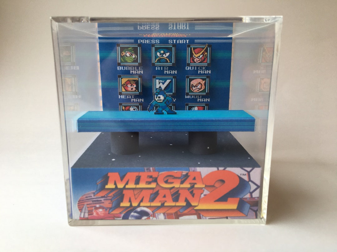 Megaman 2 Boss Selection Screen Shadow Box Diorama Art - Etsy