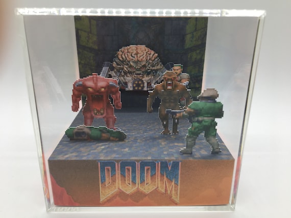 Doom Spider Mastermind Boss Fight Battle Shadow Box Diorama | Etsy