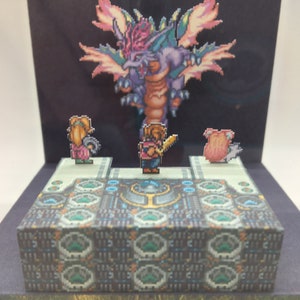 Secret of Mana Final Boss Fight With the Mana Beast Shadow Box Diorama ...