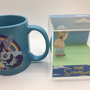 The Simpsons Old Man Yells at Cloud Abe Simpson Shadow Box Diorama Cube ...