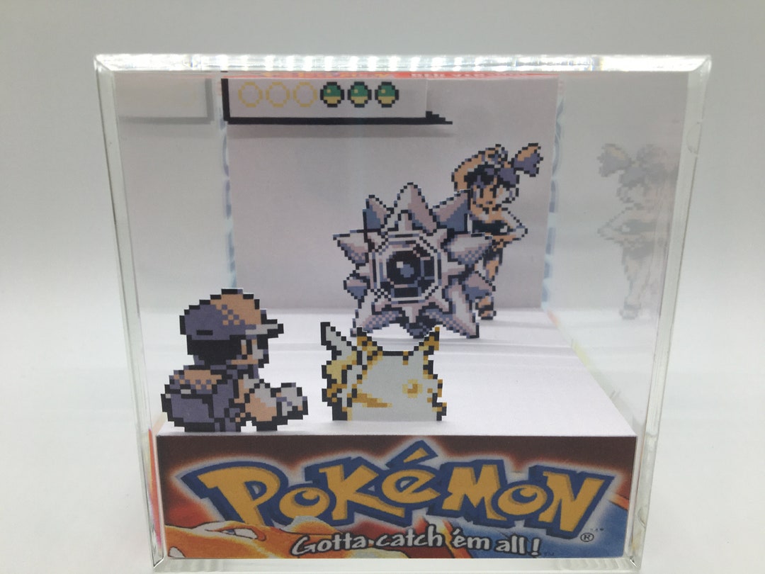 Pokemon Red Customizable Shadow Box Diorama Cube Gameboy Color - Etsy