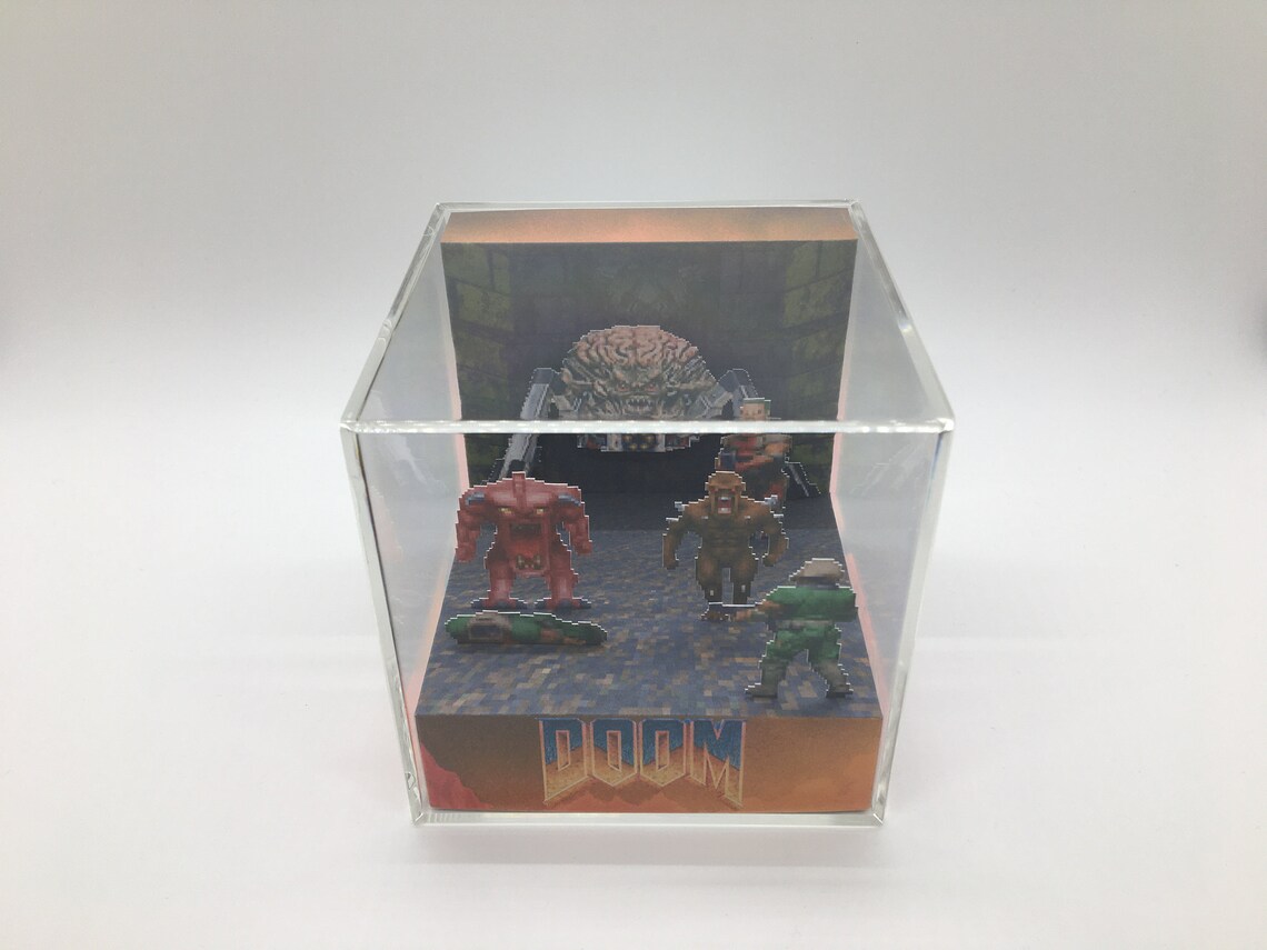 Doom Spider Mastermind Boss Fight Battle Shadow Box Diorama Decor - Etsy