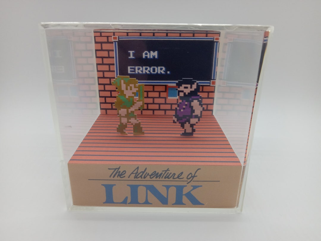 Zelda the Adventure of Link I Am Error Video Game Shadow Box Diorama ...