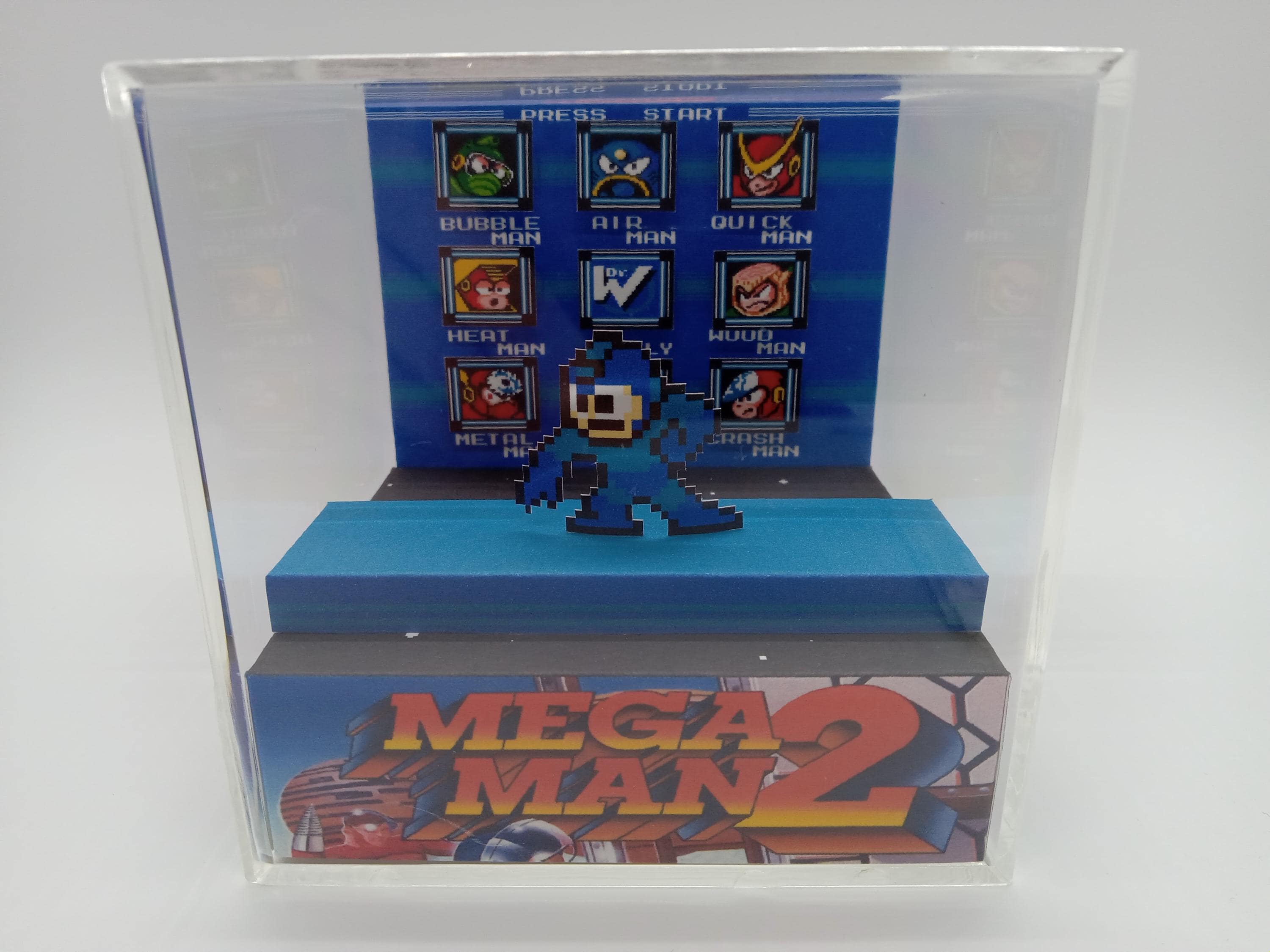 Megaman 2 Boss Select Screen Castle Wily Shadow Box Diorama Cube - Etsy
