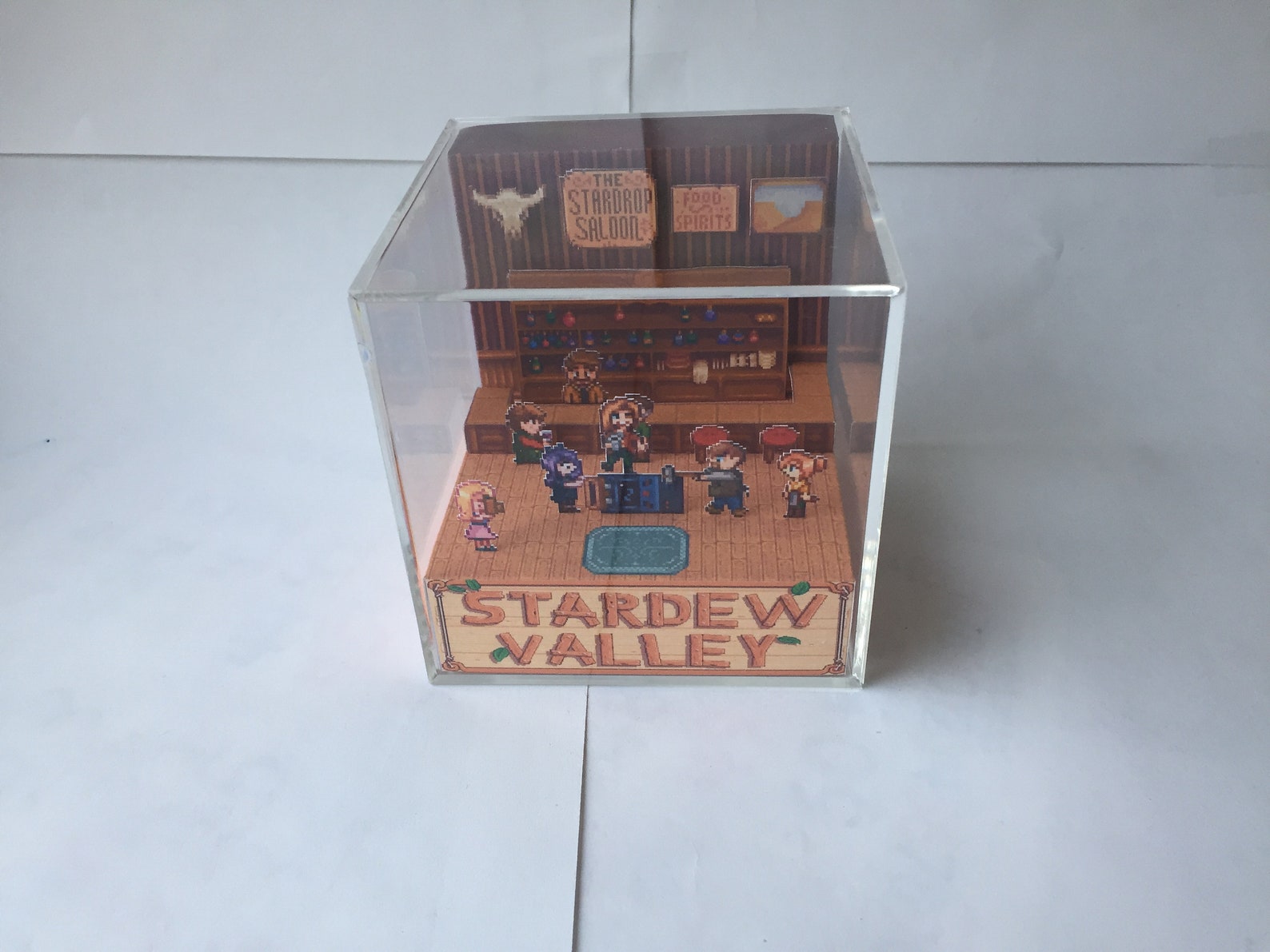 Stardew Valley Stardrop Saloon Junimo Cart Party Shadow Box - Etsy