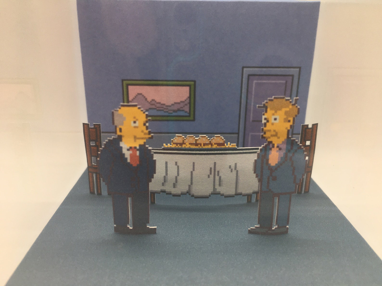 The Simpsons Steamed Hams Luncheon Shadow Box Diorama Cube - Etsy