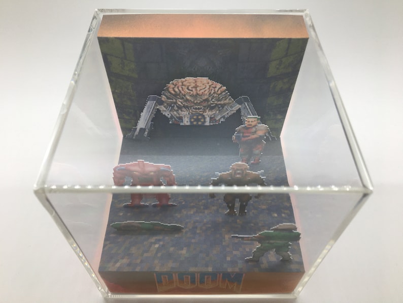 Doom Spider Mastermind Boss Fight Battle Shadow Box Diorama - Etsy