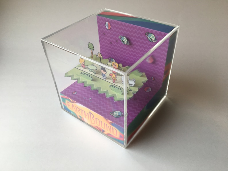Earthbound Visit in Magicant With the Flying Man Shadow Box Diorama Art ...