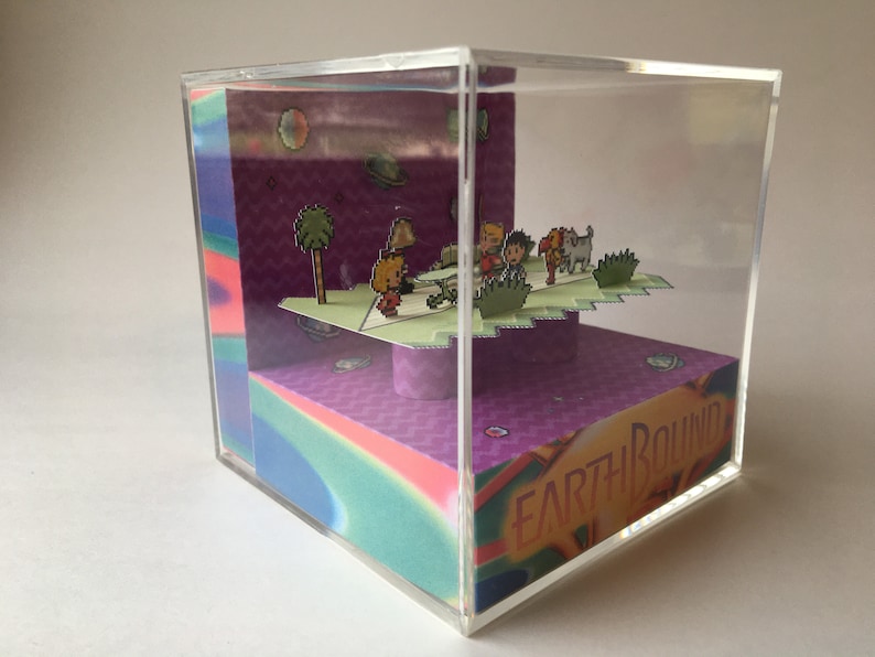 Earthbound Visit in Magicant With the Flying Man Shadow Box Diorama Art ...