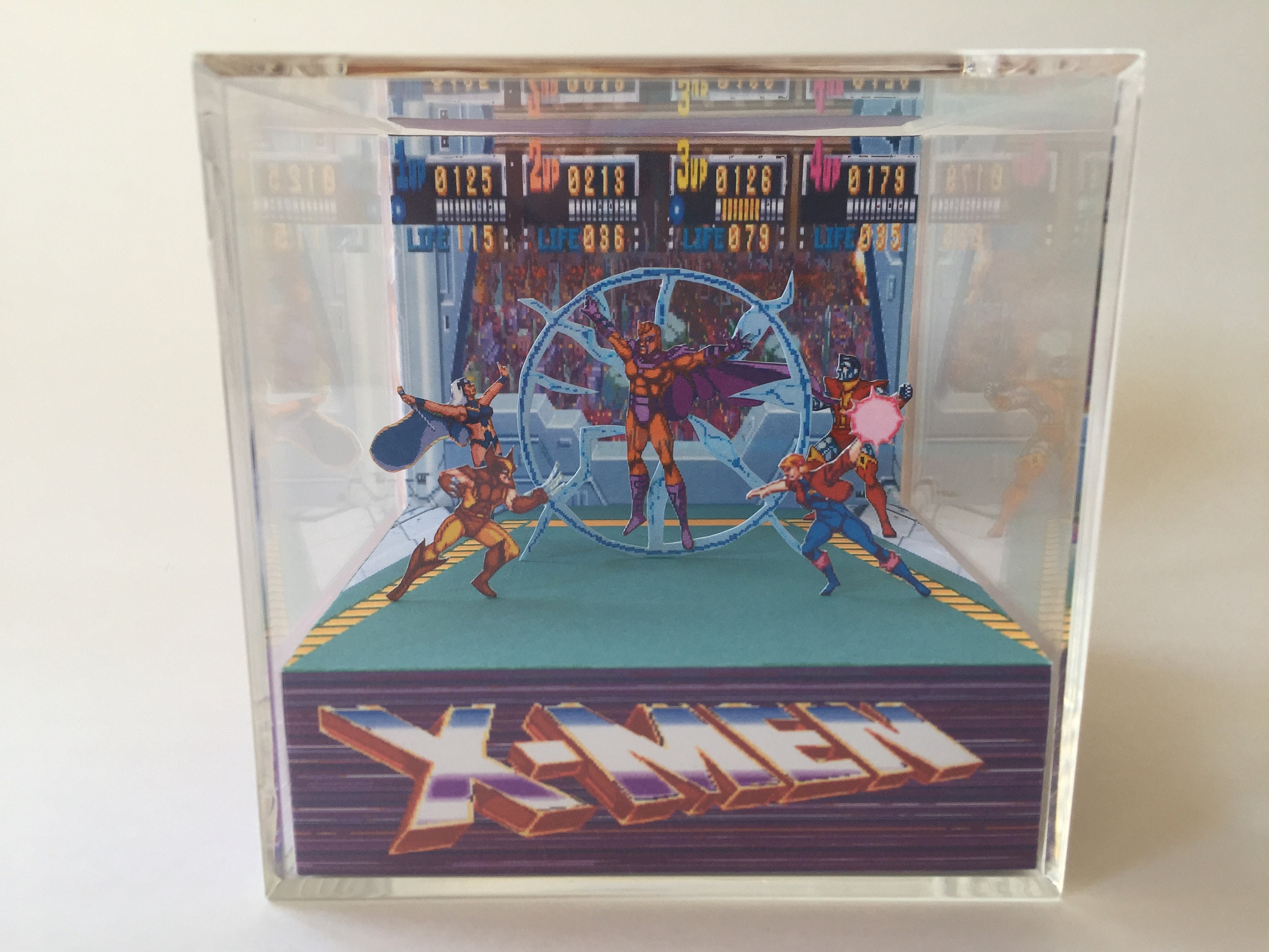X-Men Arcade Game Final boss fight against Magneto Shadow Box | Etsy