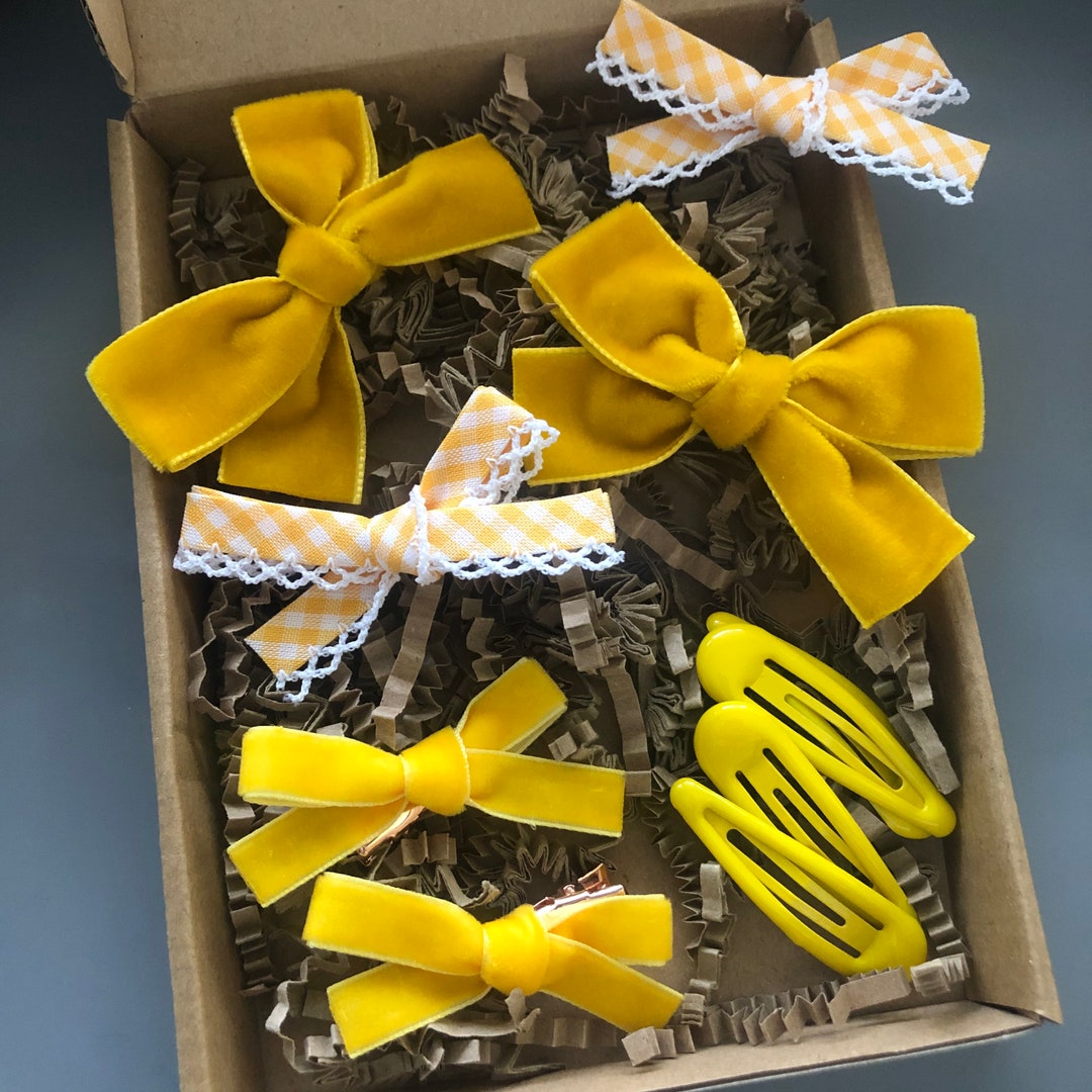 Mustard School Clips Deep Yellow School Clips Hair - Etsy