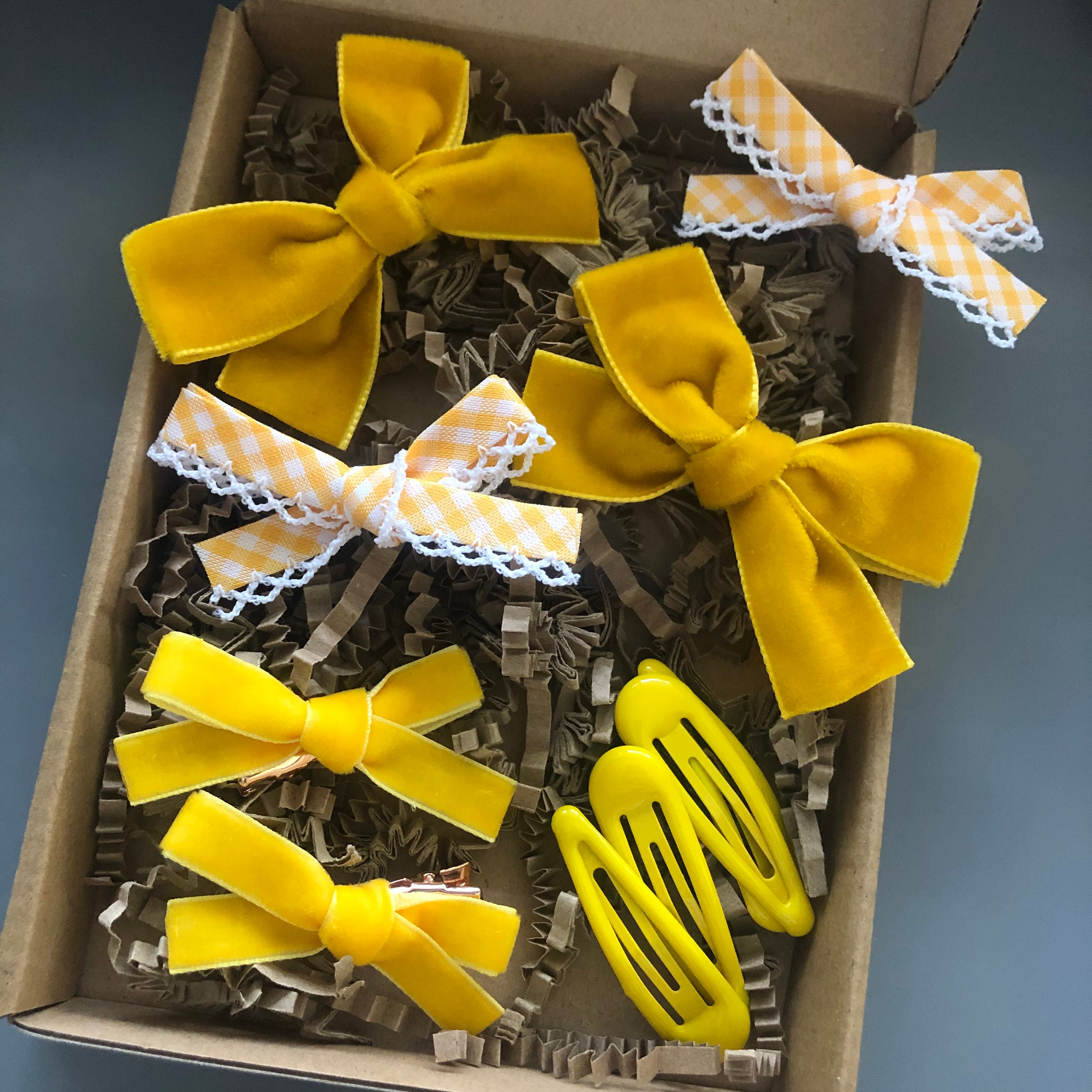 Mustard School Clips Deep Yellow School Clips Hair - Etsy
