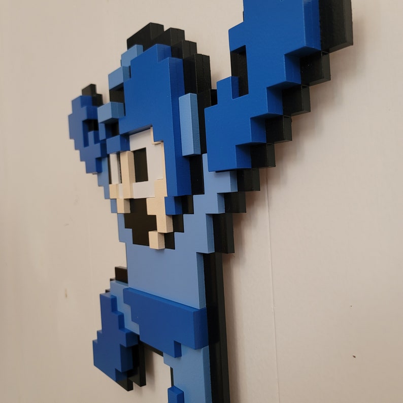 8-bit Mega Man / Handmade 3D Sign - Etsy