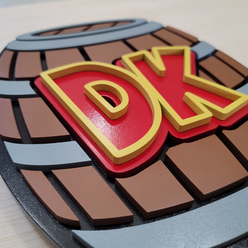 DK Barrel / Donkey Kong / Small Handmade 3D Sign - Etsy