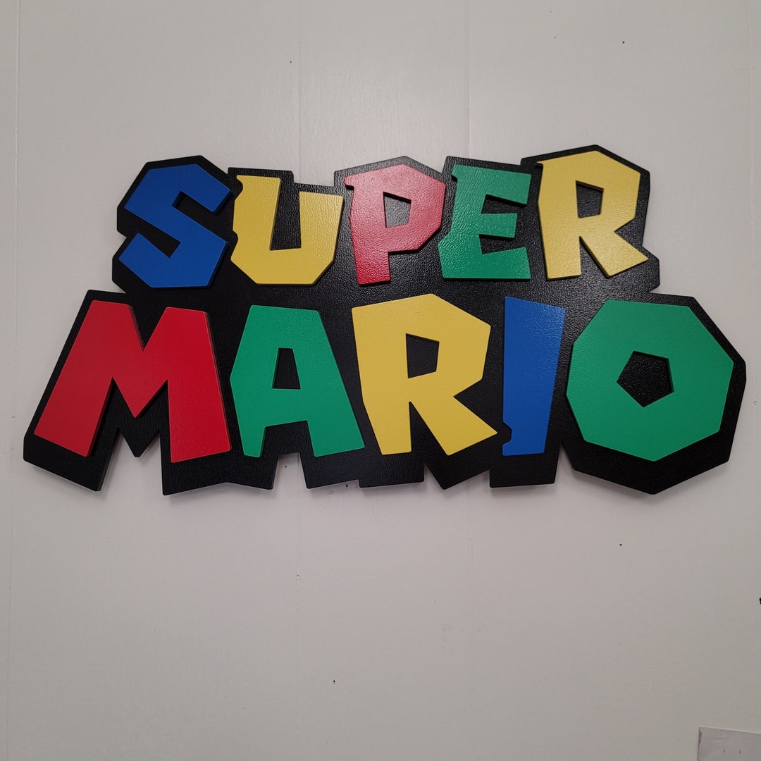 Super Mario Logo / Handmade 3D Sign - Etsy