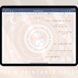 Cute Printable Calendars 2025 | Digital Planners Blank Undated Calendar ...