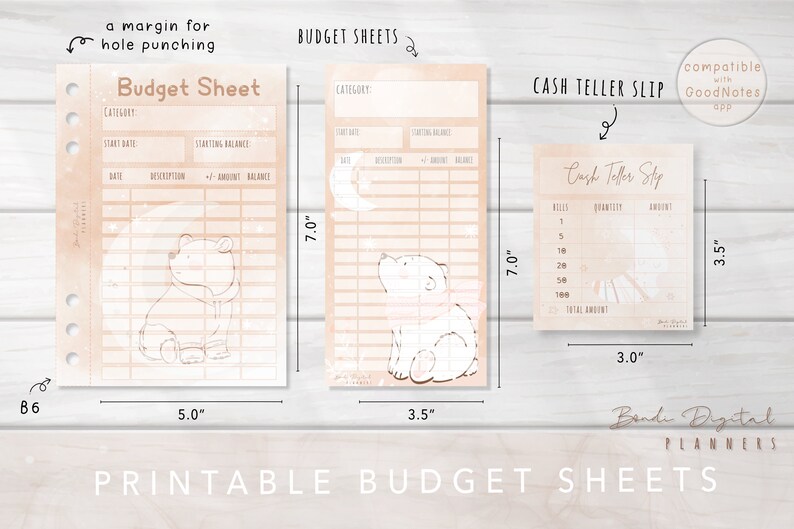 Printable Calendar 2024 Financial Budget Planner Digital Planners ...