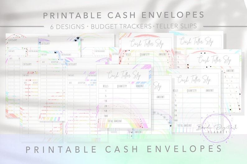 Printable Cash Envelopes Template Cash Envelope System Financial Budget ...