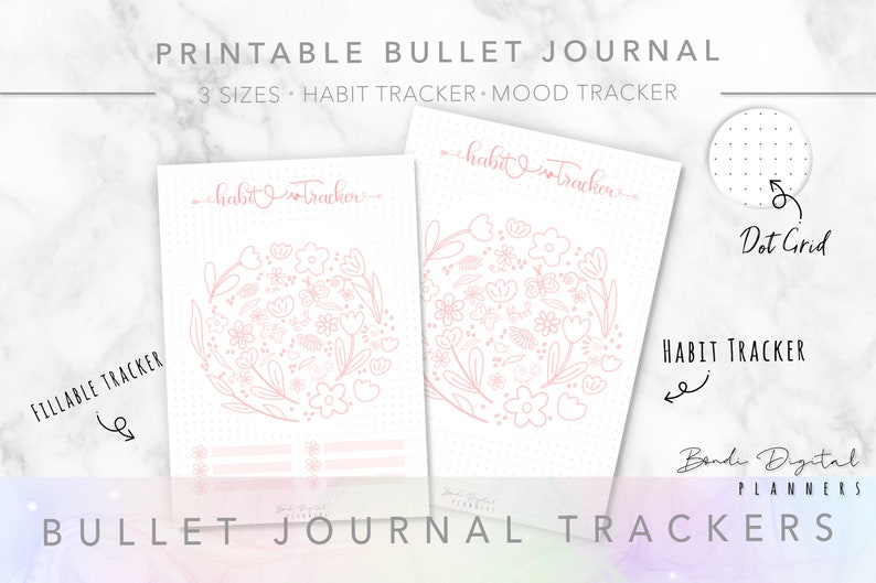 Printable Bullet Journal 2024 | BUJO Trackers | Digital Planners ...
