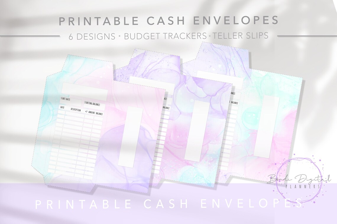 Printable Cash Envelopes Template Cash Envelope System Financial Budget ...