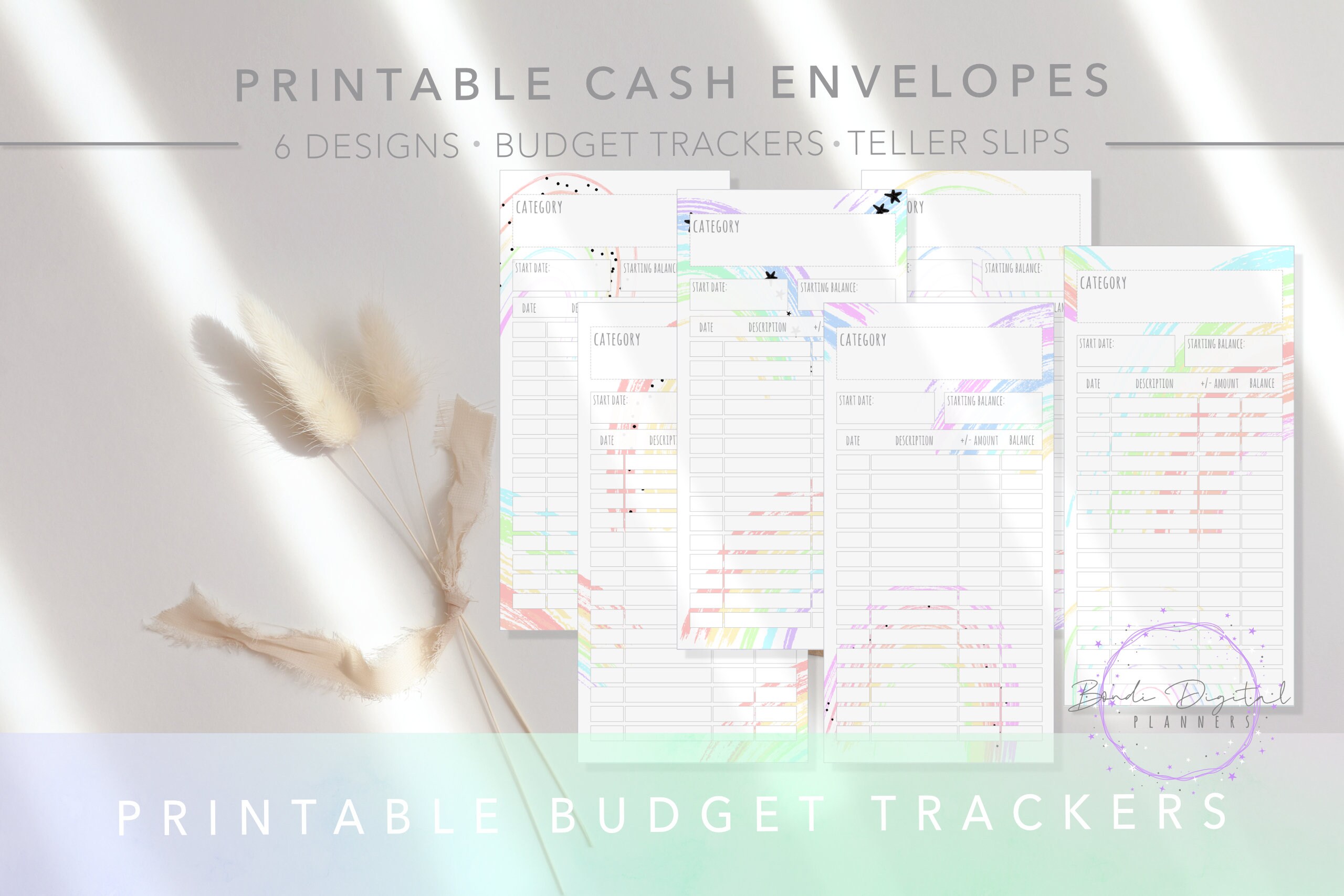 Printable Cash Envelopes Template Cash Envelope System Financial Budget ...