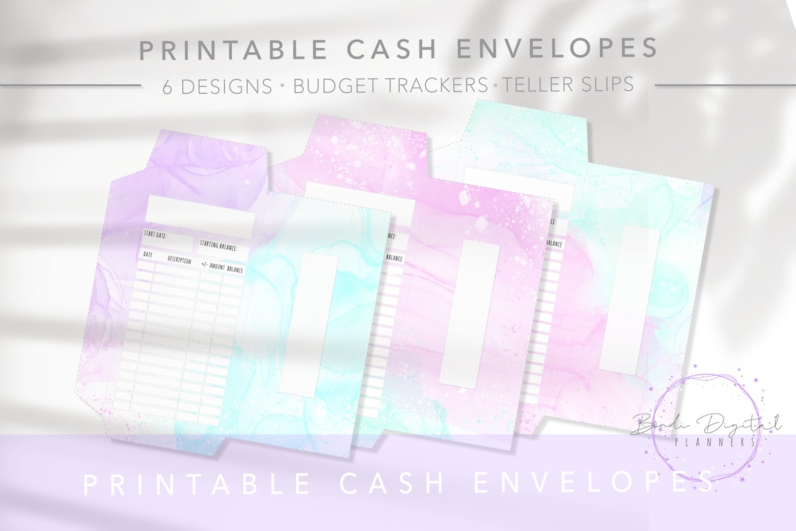 Printable Cash Envelopes Template Cash Envelope System Financial Budget ...