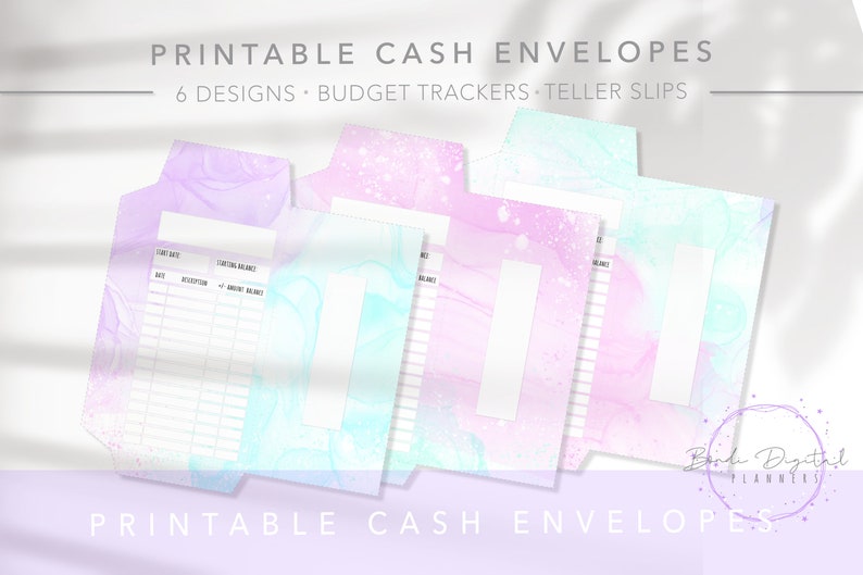 Printable Cash Envelopes Template Cash Envelope System Financial Budget ...