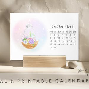 Printable Calendar 2025 | Cute Succulent Watercolour Calendars ...