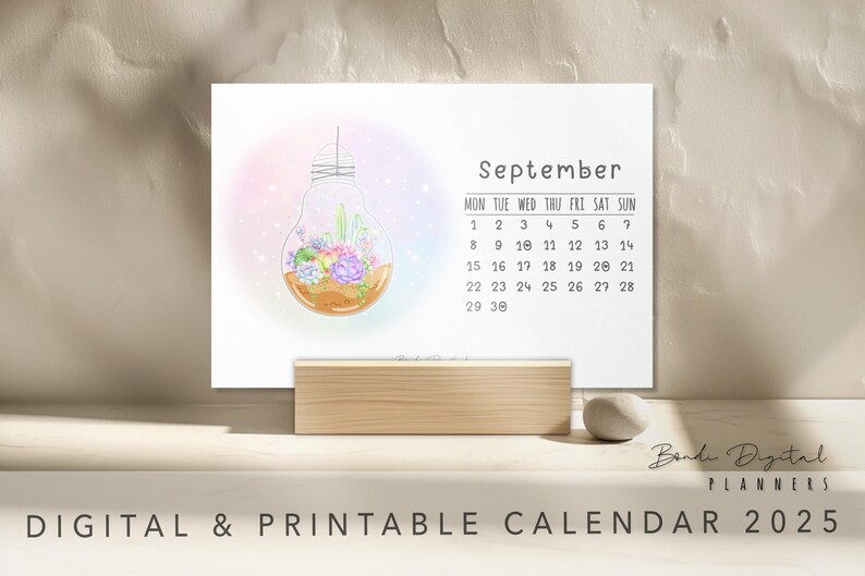 Printable Calendar 2025 | Cute Succulent Watercolour Calendars ...