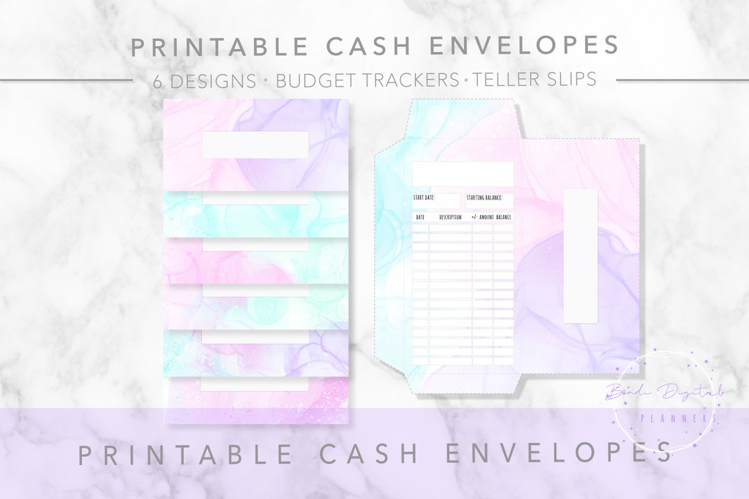 Printable Cash Envelopes Template Cash Envelope System Financial Budget ...