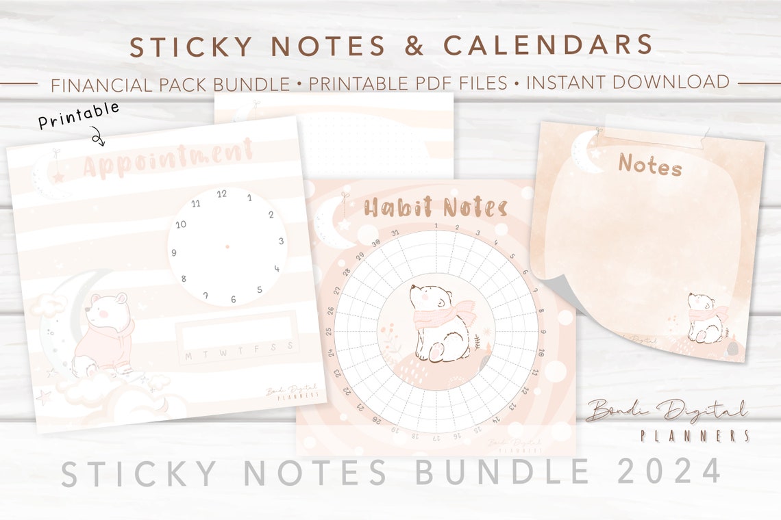 Printable Calendar 2024 Financial Budget Planner Digital Planners ...