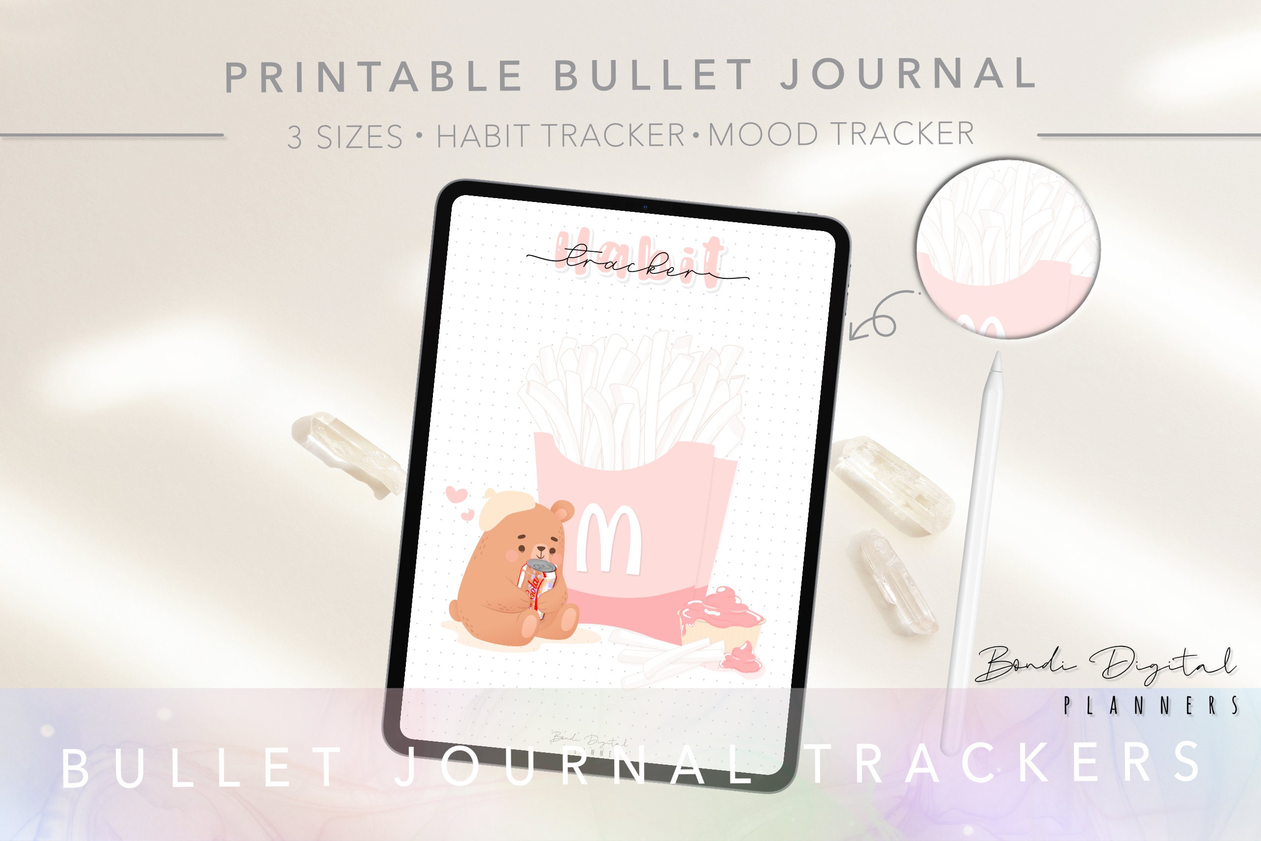 Printable Bullet Journal 2024 BUJO Trackers Digital Planners Goodnotes ...