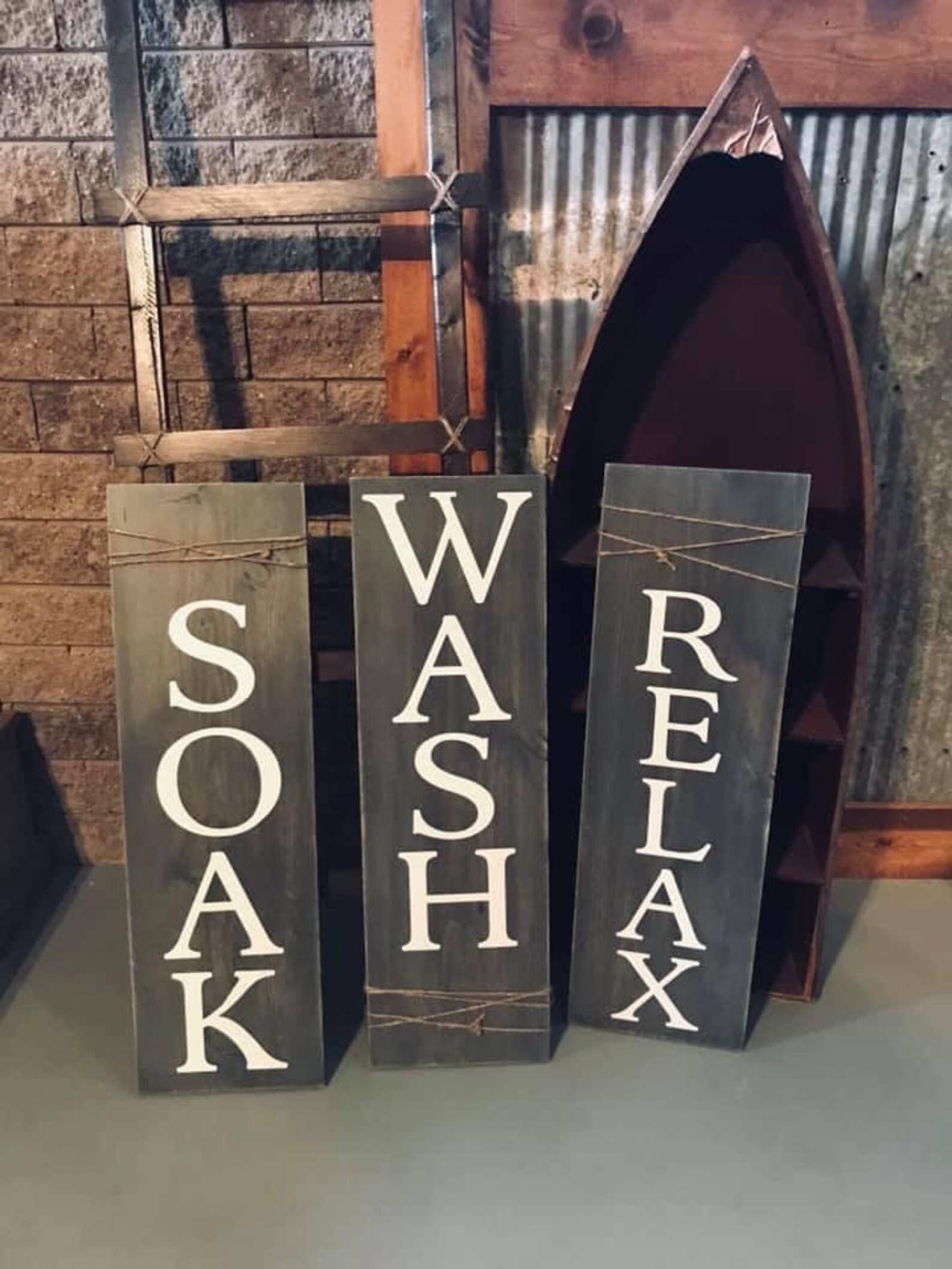Soak Wash Relax Wood Sign, Bathroom Decor Sign, Farmhouse Decor ...