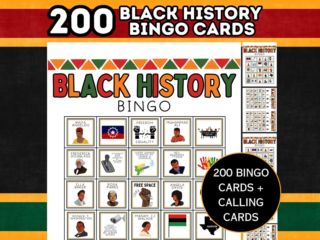 Black History Bingo, Printable Black History Month Activities ...