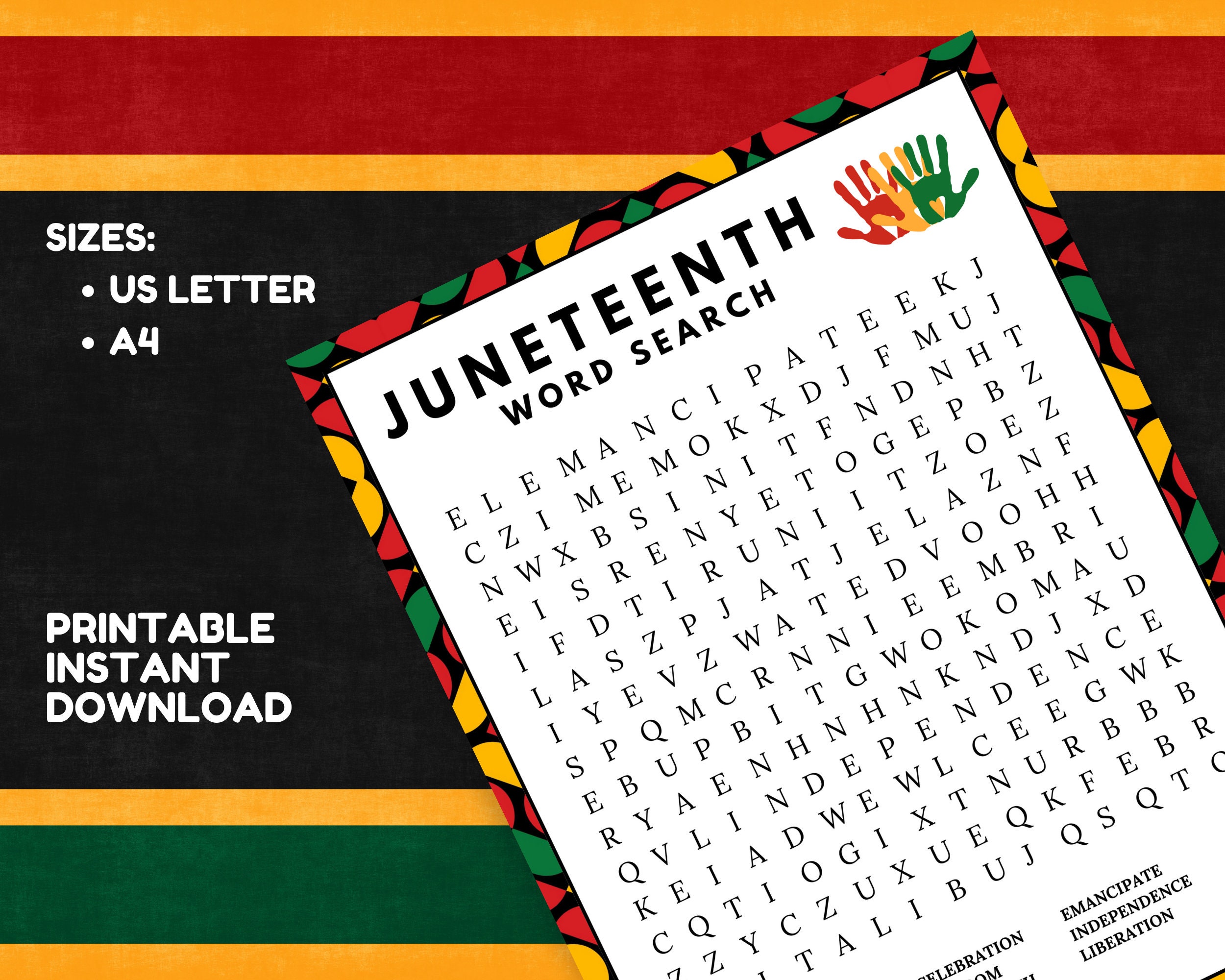 Printable Juneteenth Activities, Juneteenth Trivia Game, Freedom Day ...