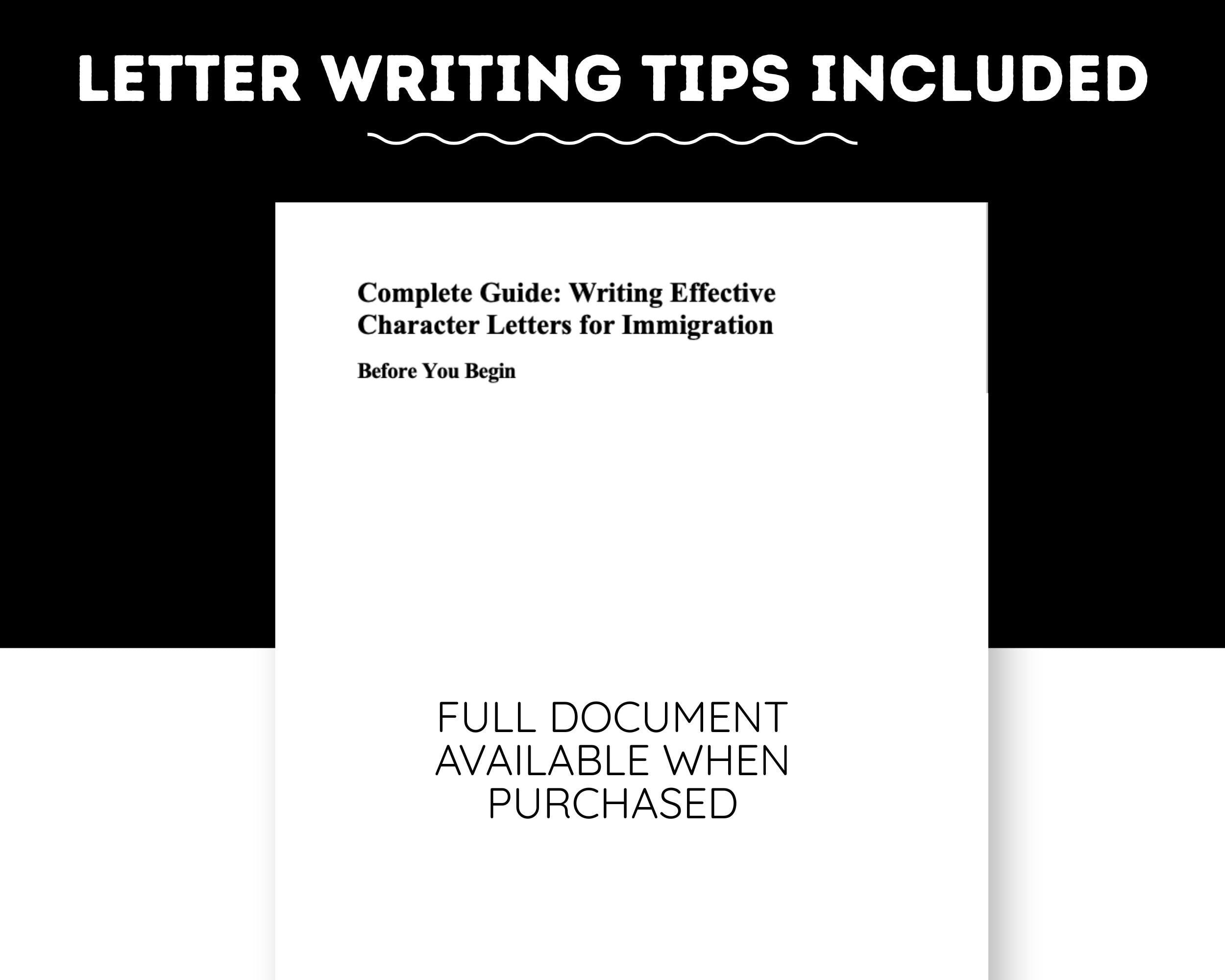 Good Moral Character Letter for Immigration Template, Immigration ...