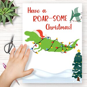 Dinosaur Christmas Handprint Art Craft, Easy Christmas Crafts for ...