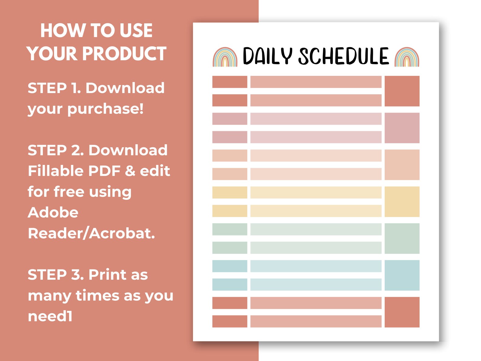 Kids Daily Schedule Template Printable, Homeschool Mom Daily Routine ...