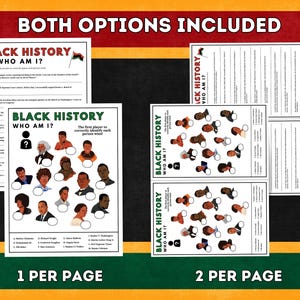 Guess Who Civil Rights Leaders Game, Printable Black History Month ...