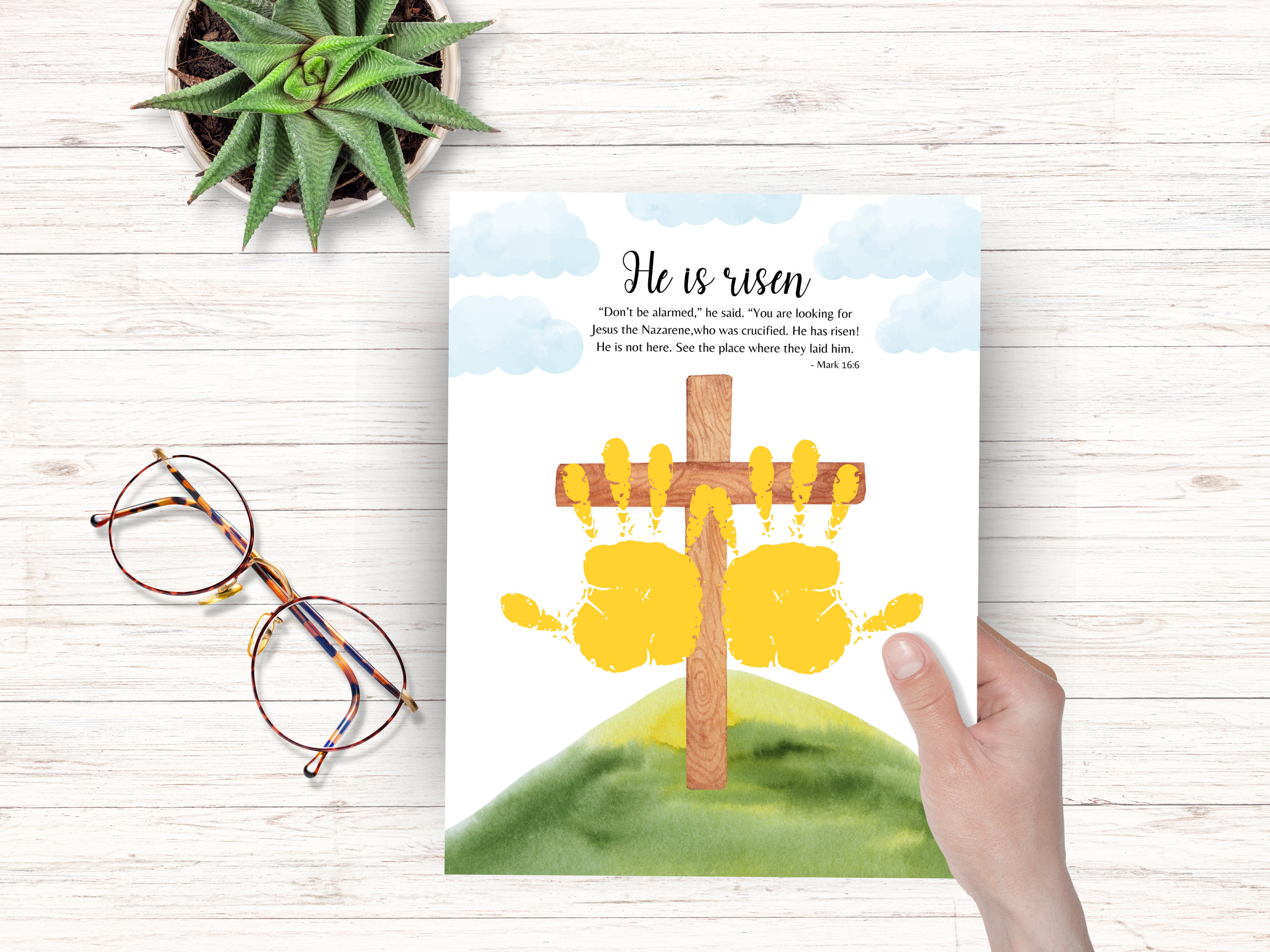 10 Sunday School Christian Easter Handprint Crafts, Easter Activity ...