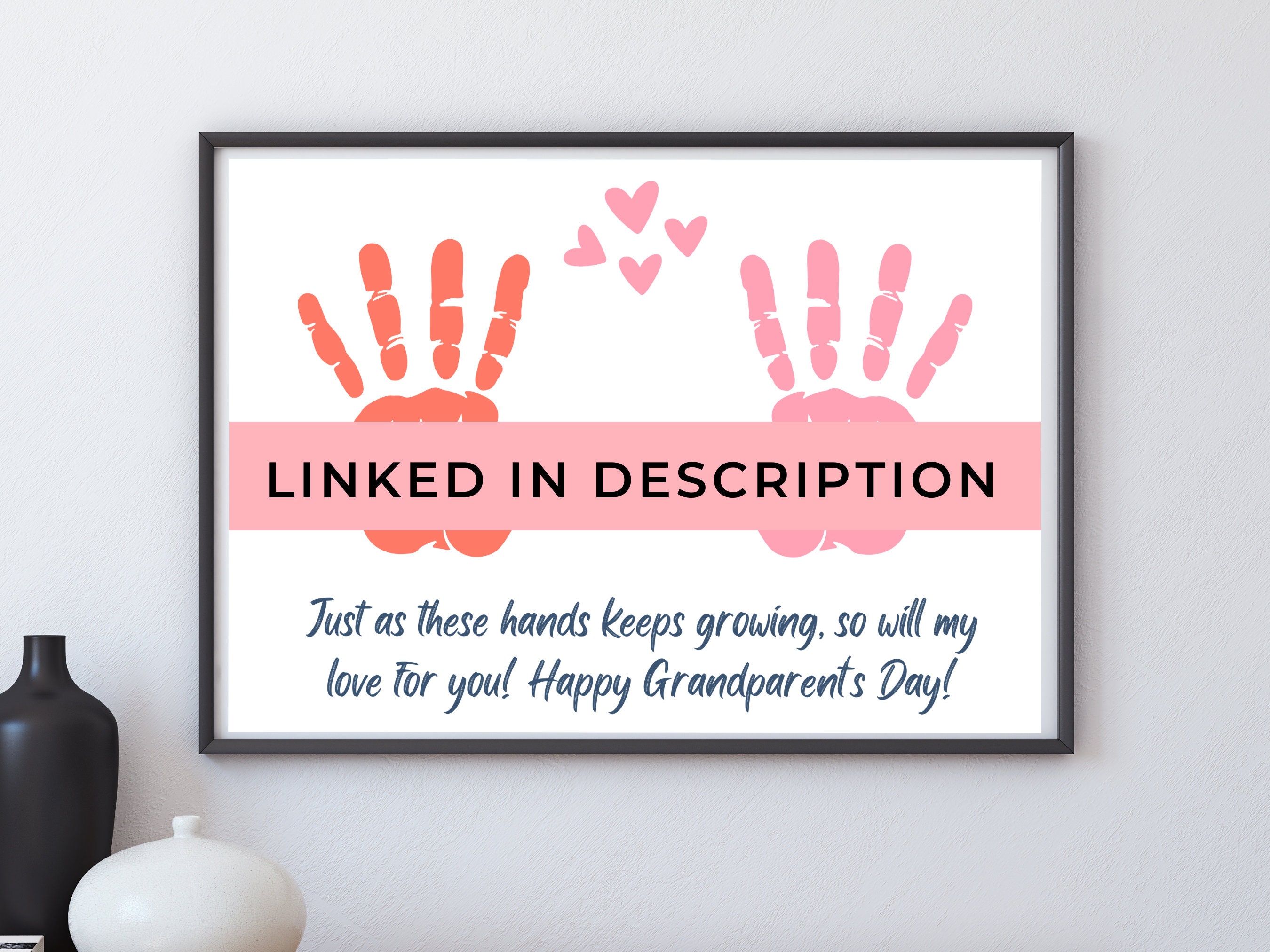 Grandparents Day Handprint Craft Grandparents Day Art - Etsy