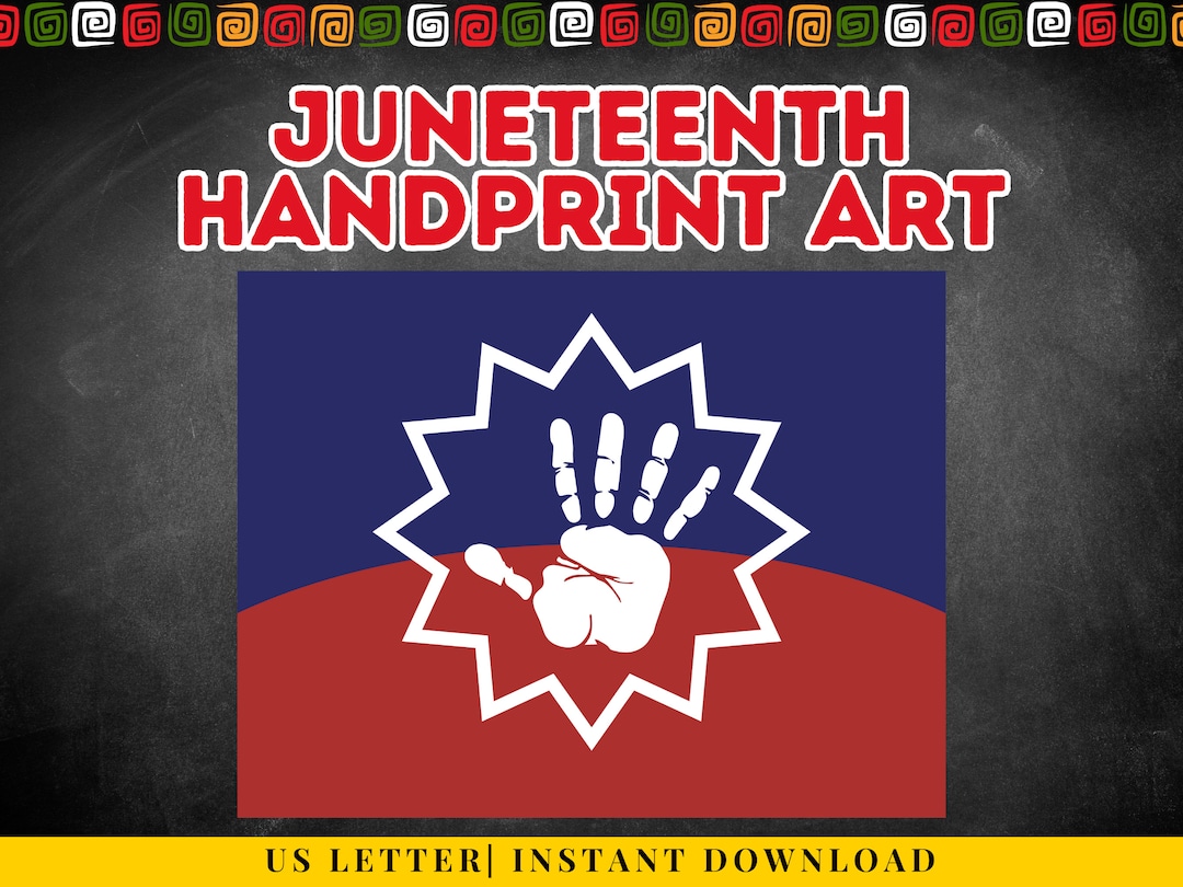 Juneteenth Flag Handprint Art for Kids, Black History Handprint Art ...
